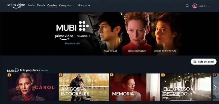 MUBI ahora está disponible en Prime Video Channels | Filmelier News | Filmelier News